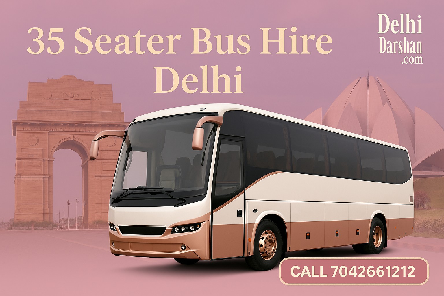 35 Seater Bus Hire Delhi | Luxury Tourist Bus Rental & Booking
