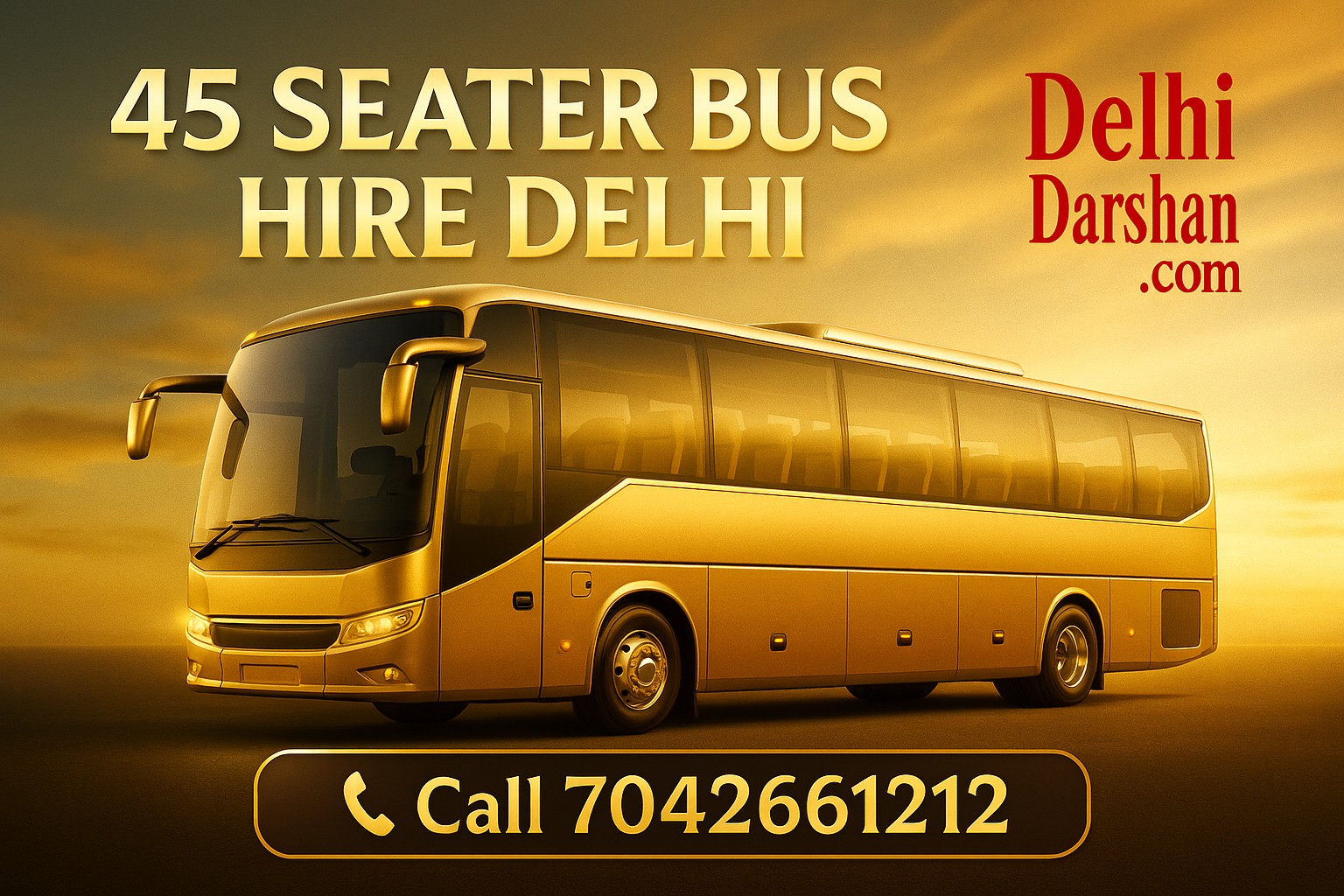 45 Seater Bus Hire for Tour Booking on Rent in Delhi